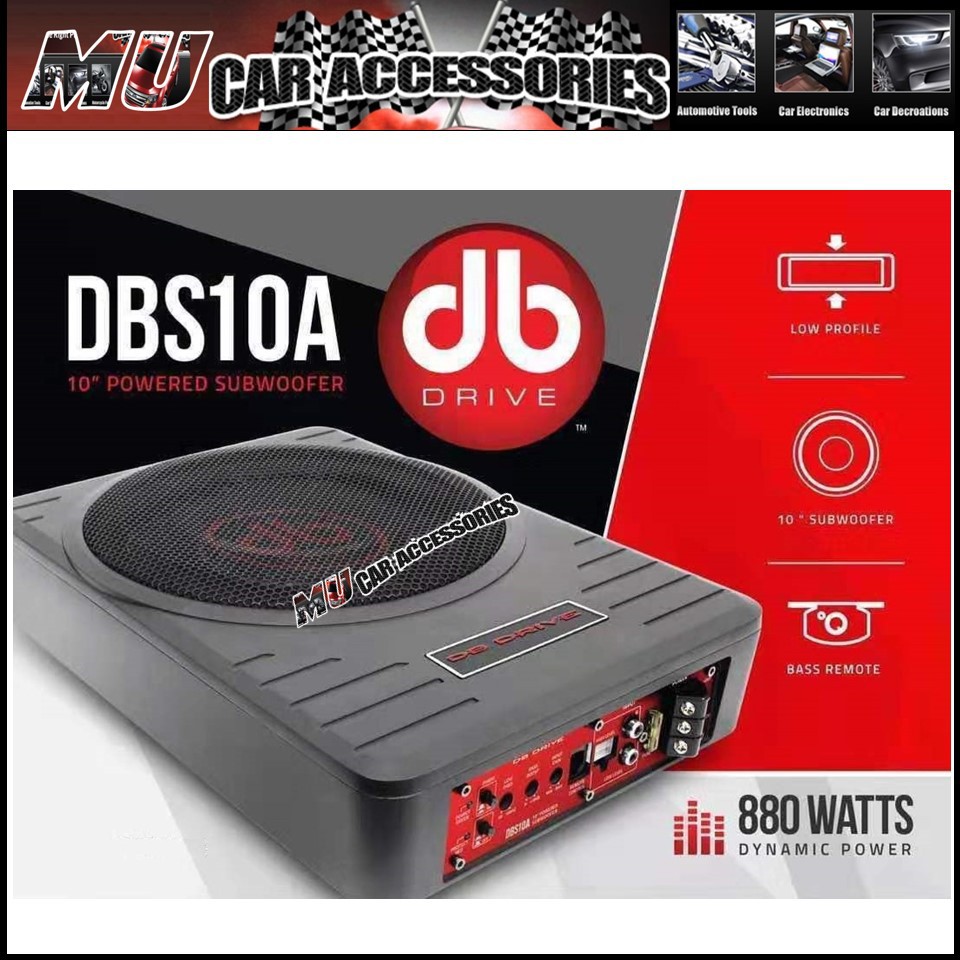 db drive DBS10A 10 Inch Car Underseat Powered Active Subwoofer 880 ...