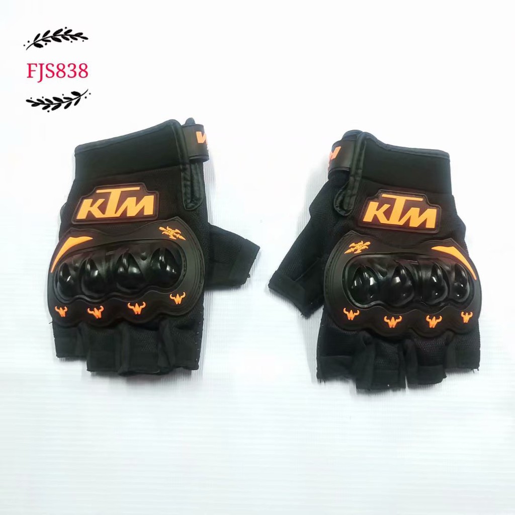 FJS838 Motorcycle KTM Racing Half Finger Gloves(one color) | Shopee ...