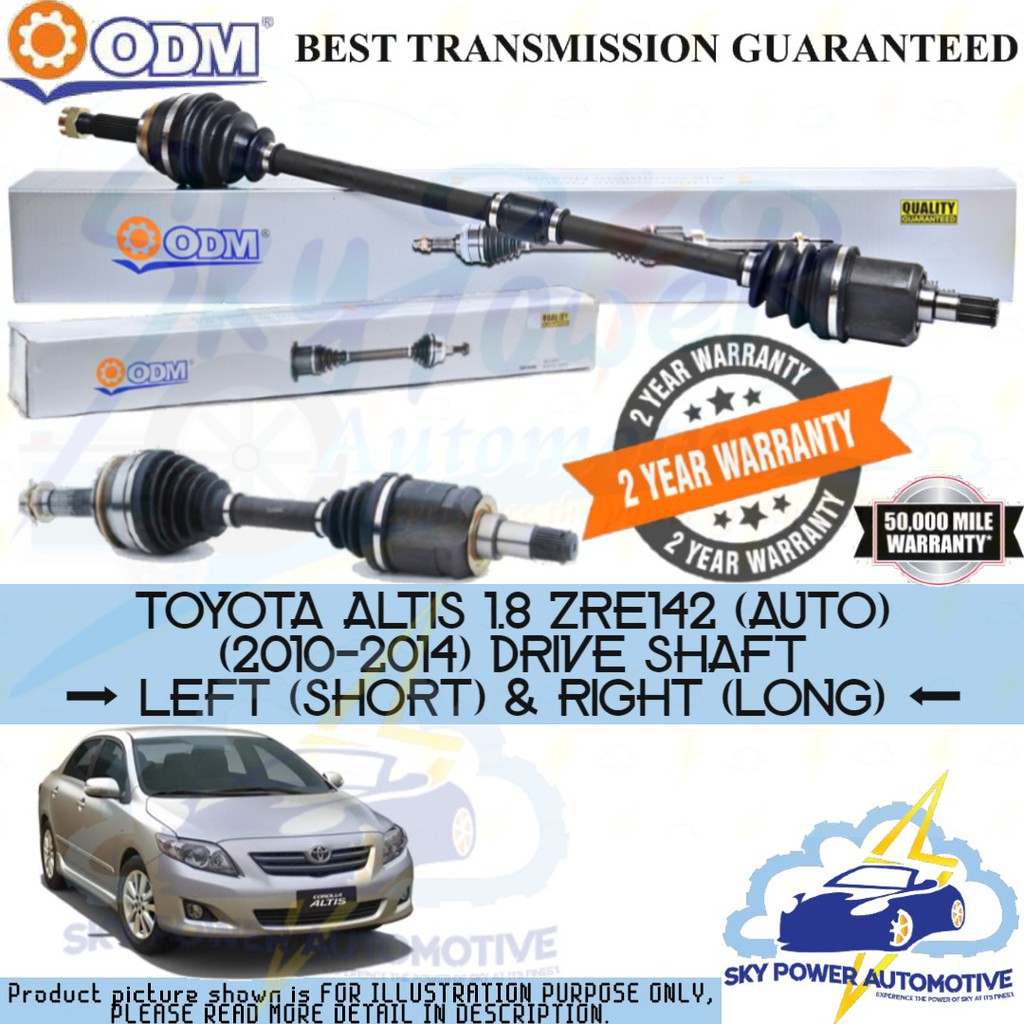 TOYOTA ALTIS 1.8 (ZRE142) (2010-2014) ODM (CYCAR) DRIVE SHAFT (LEFT ...