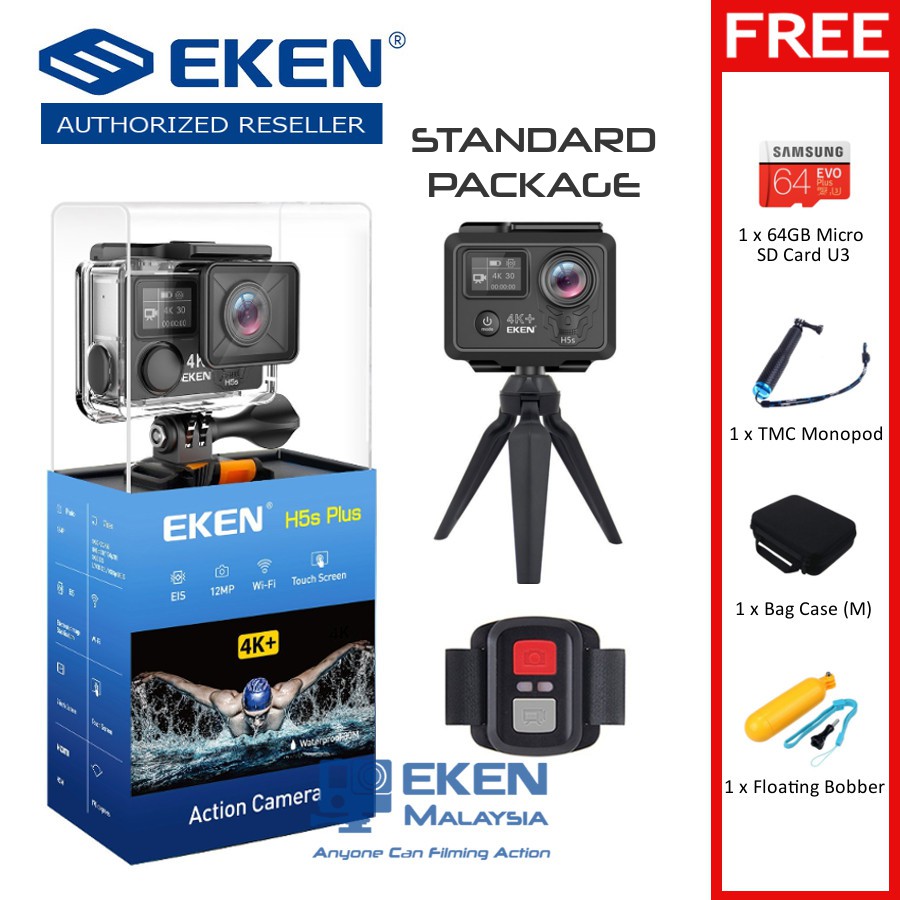 (ORIGINAL) EKEN H5s Plus 4K Ultra HD 2" Screen WIFI Remote Action ...