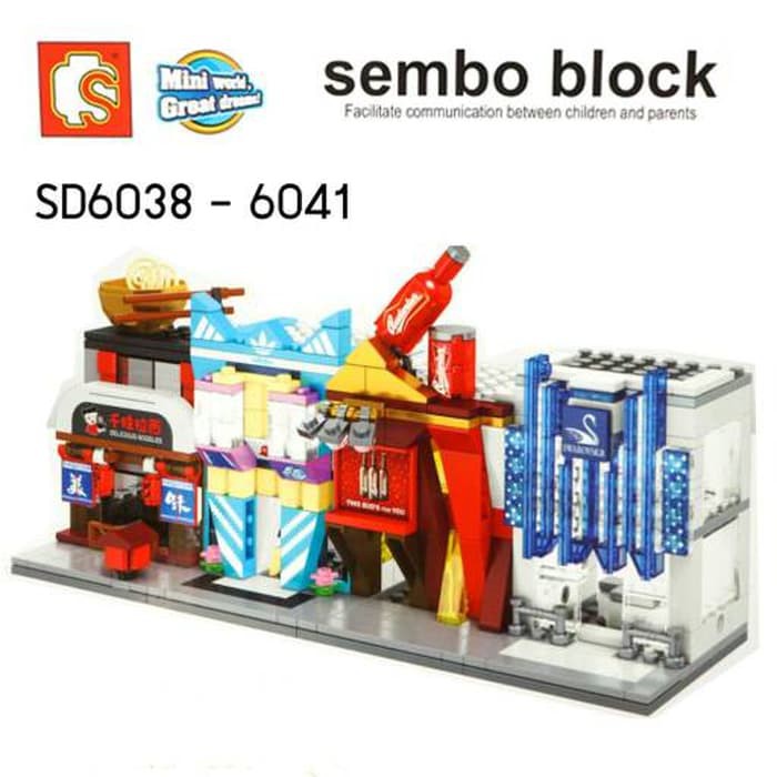 Lego Compatible Sembo Block SD6038-SD6041 4types of building mini ...