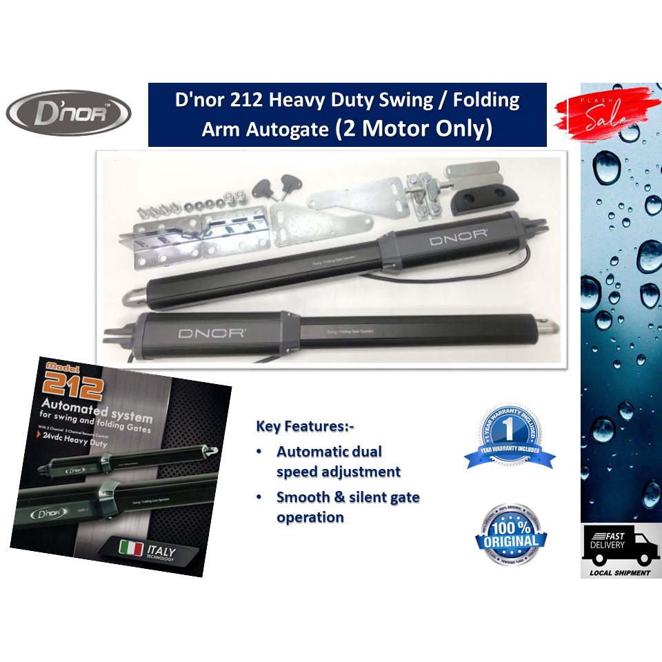 Dnor Autogate D'nor 212 24VDC Heavy Duty Swing and Folding Arm Autogate ...