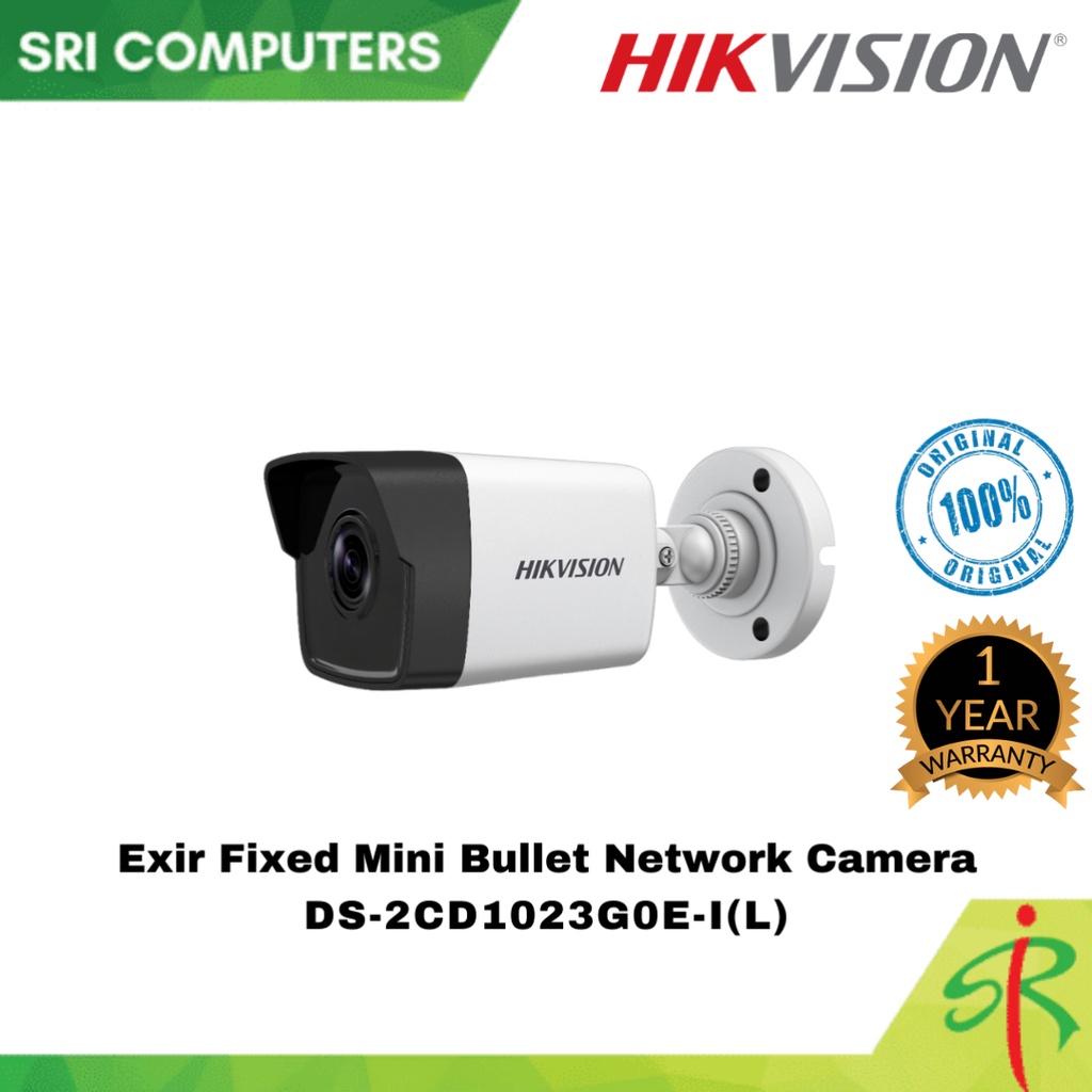 Hikvision DS-2CD1023G0E-I(L) Exir Fixed Mini Bullet Network Camera ...