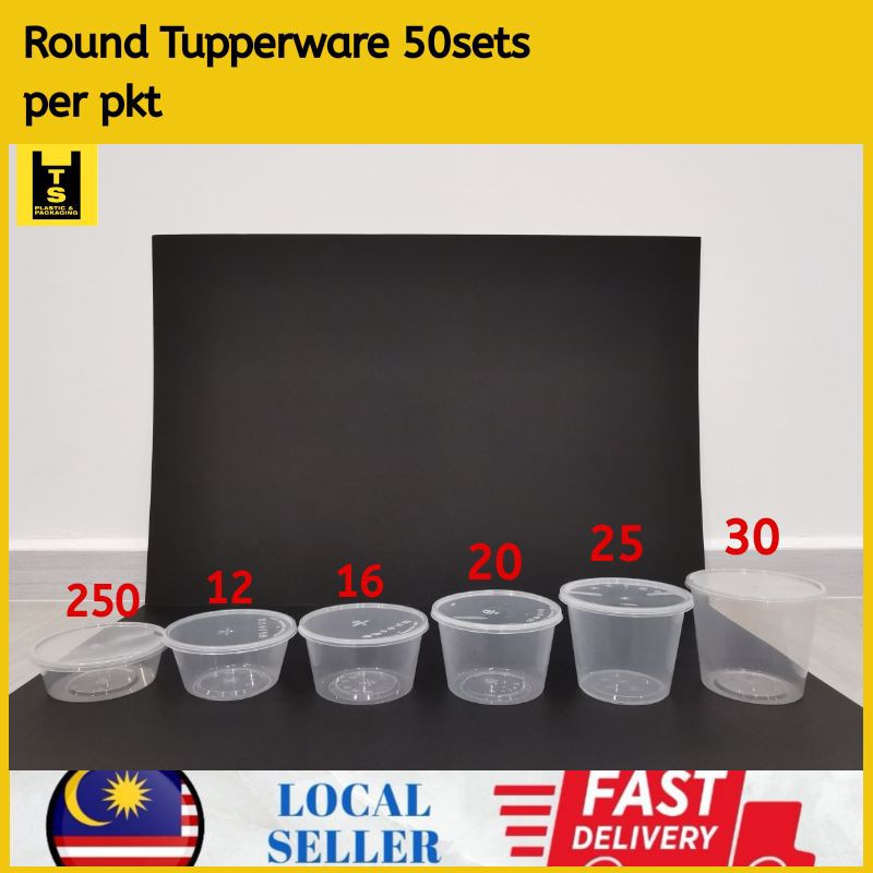 Round container Tupperware 50sets per pkt/ Tupperware bulat/ R250/ A12 ...