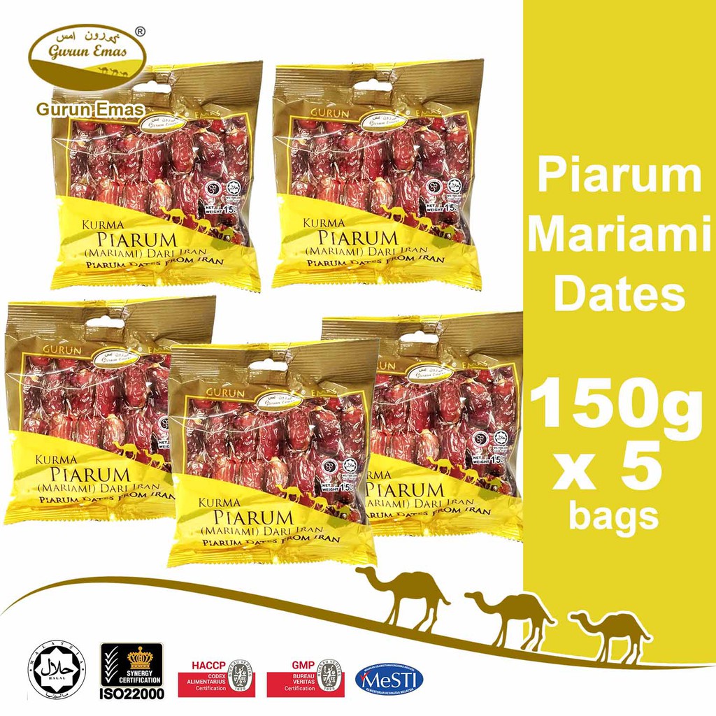Gurun Emas Kurma Piarum Mariami (150g x 5 Pek) / Gurun Emas Piarum ...