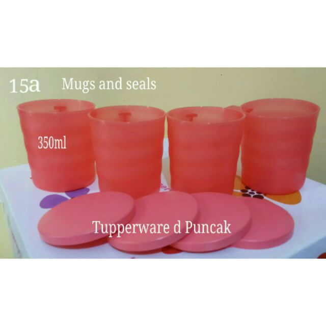 Tupperware Mugs with seal(4) @350ml - Guava | Shopee Malaysia
