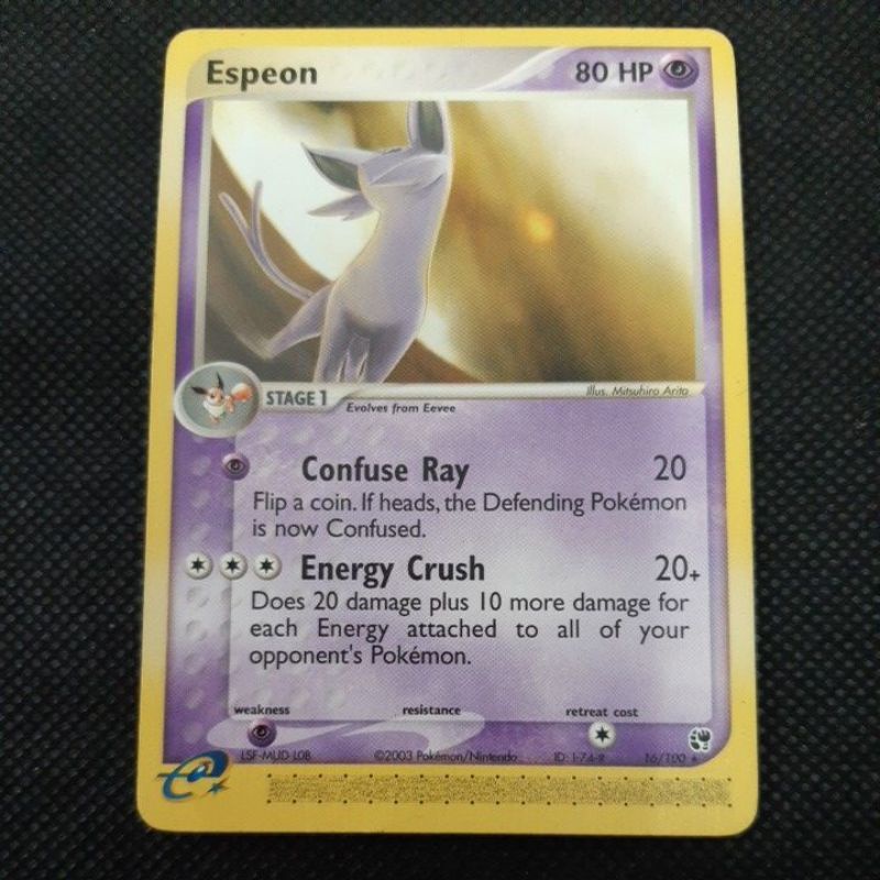 Pokemon Card TCG : Pokemon Vintage Card: Espeon 16/100 RARE (NON HOLO ...