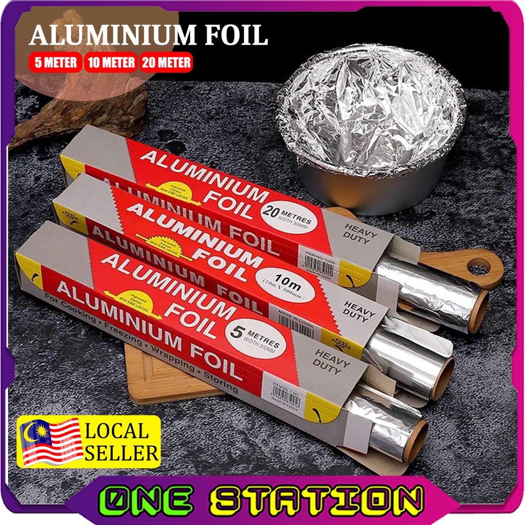 Heavy Duty Aluminum Foil Roll BBQ Baking Aluminum Foil Food Wrap ...
