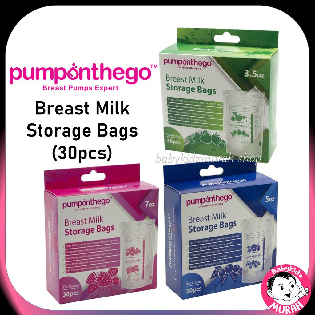 POTG Breastmilk Storage Bag Pump On The Go (30pcs) Plastik Simpan Susu ...