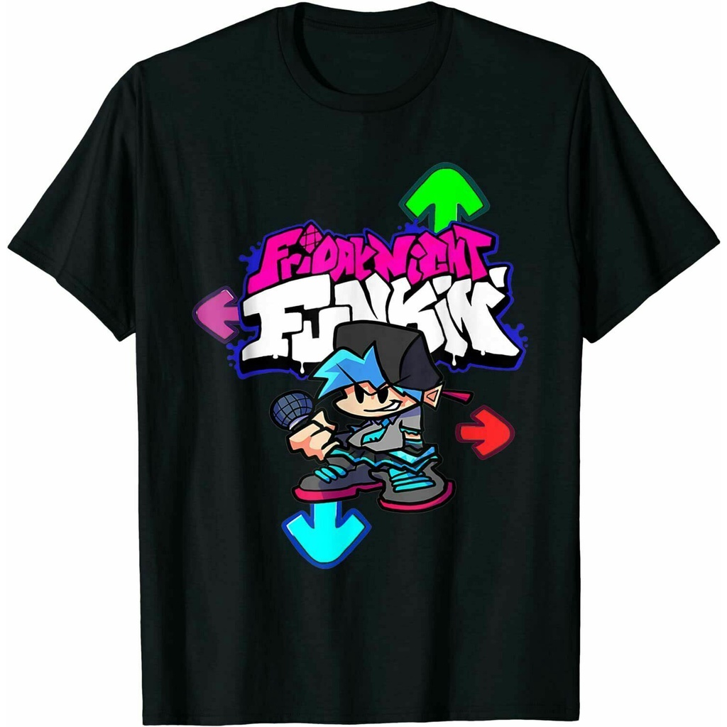 Friday Night Funkin Game Battle Men Black Tshirt Funny Tee | Shopee ...