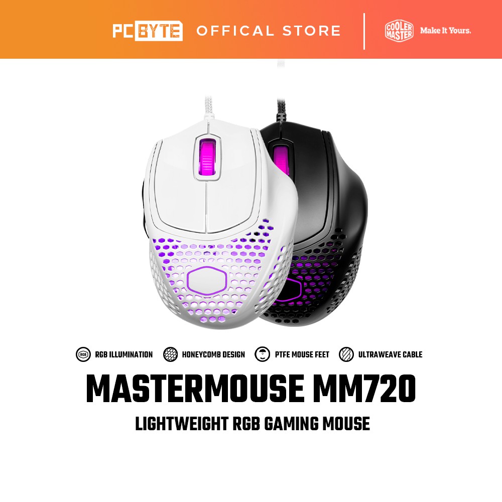 Cooler Master MasterMouse MM720 - Matte Black/Glossy White | Shopee ...