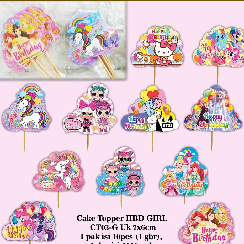 ! 10pcs girl cake topper, girl Character cake topper, girl Character ...