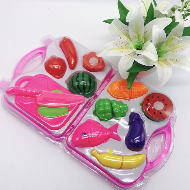 ‼️KIDS‼️CUTE Kid Toy Boxed Cutting Fruit Tools Set Role Play Mainan ...