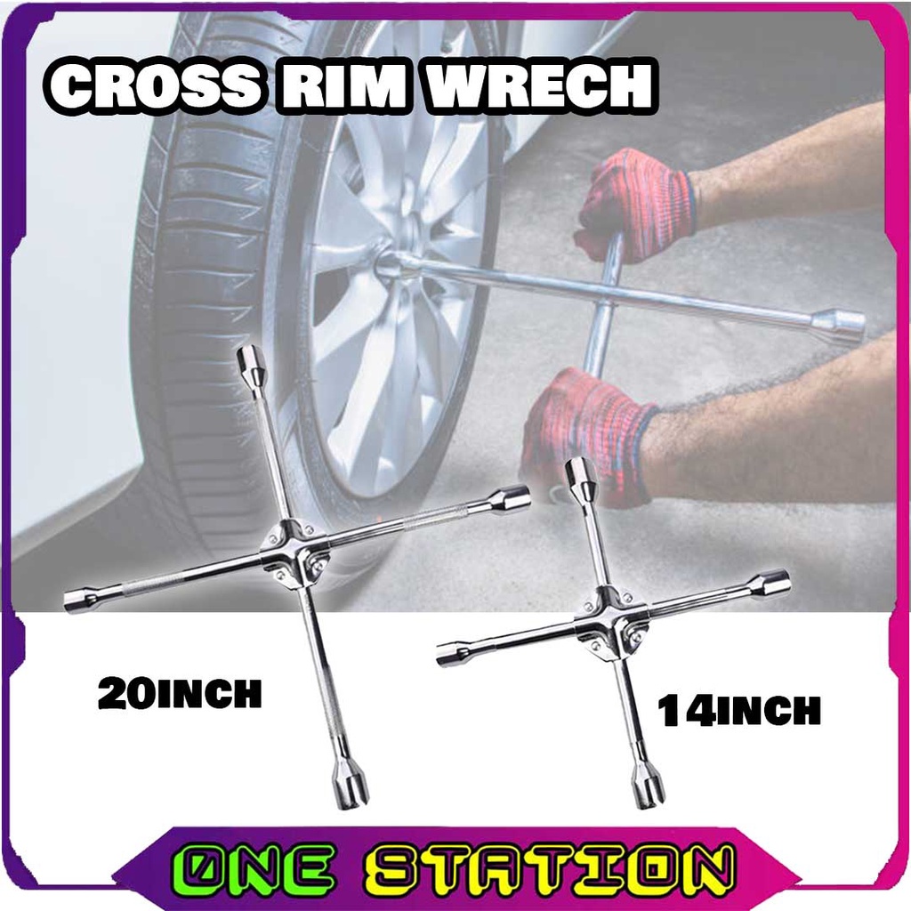 Heavy Duty Cross Rim Wrench 14inch 20inch For Car Emergency Tyre Change ...
