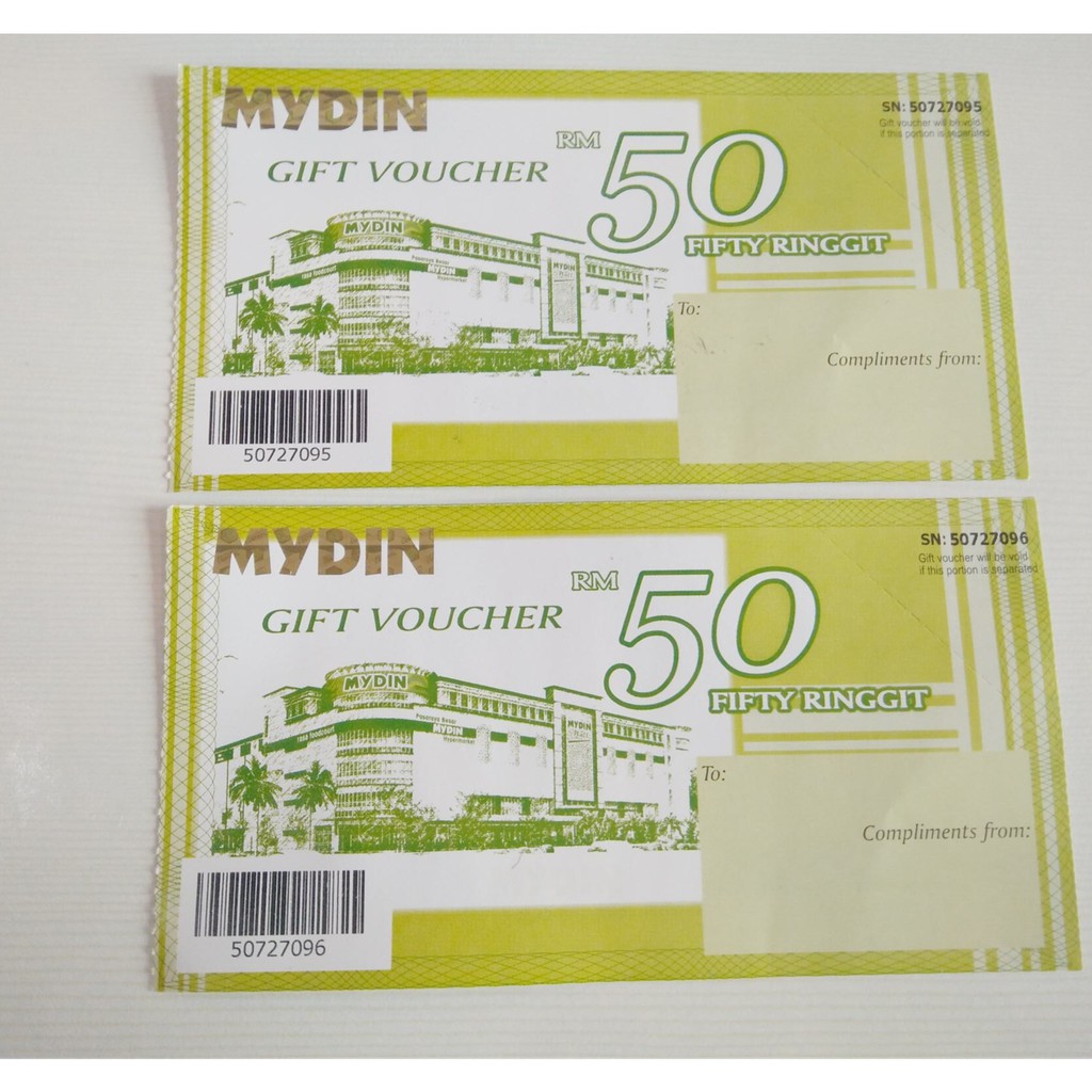 Mydin Voucher RM50 for RM45 OR RM10 for RM9 (Free Delivery) | Shopee ...