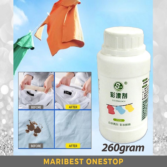 260g Clothes Color Bleach Stain Remover Strong Effect Whitening ...