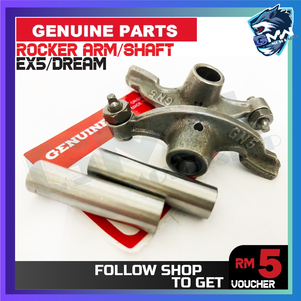 GENUINE THAILAND ROCKER ARM / ROCKER ARM SHAFT HONDA EX5 / EX5 DREAM / WAVE100 W100 GN5 STD ...