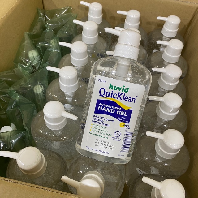 720ml Hovid QuicKlean Antibacterial Hand Gel (Hand Sanitizer) | Shopee ...