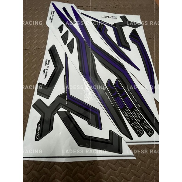 Yamaha Y15/Y15ZR MX King 2022 Vietnam Design Purple Grey Sticker Stripe ...
