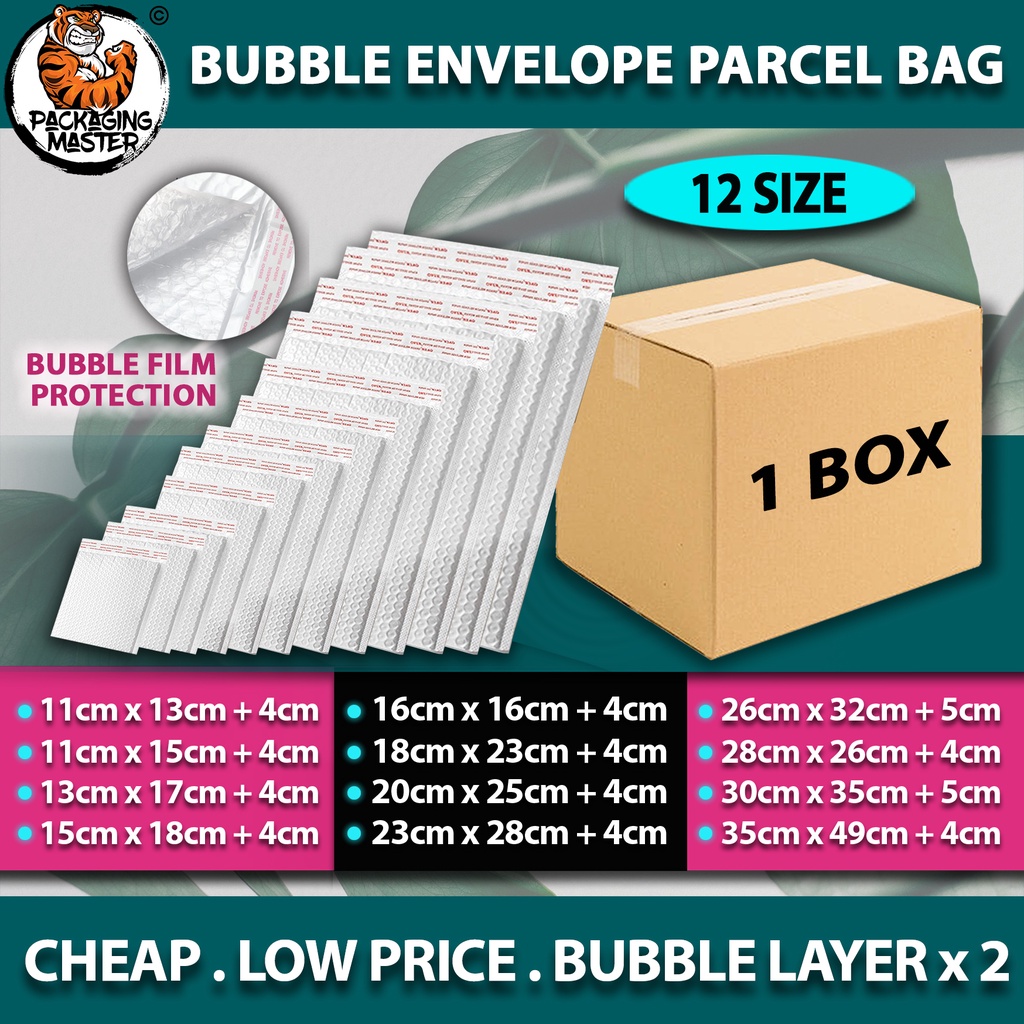 Bubble Envelope 1 Box ️ Bubble Courier Bag Packaging Bag Flyers Envelope Plastic Packaging ...
