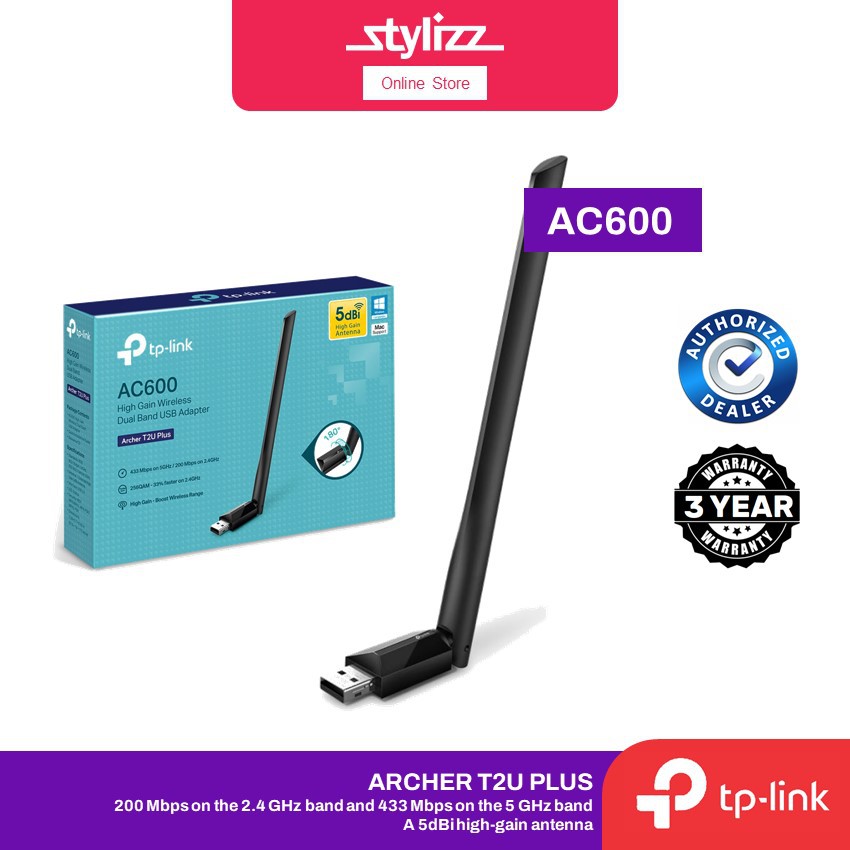TP-LINK T2U PLUS High Gain 5dBi Antenna AC600 Dual Band Wireless WiFi ...