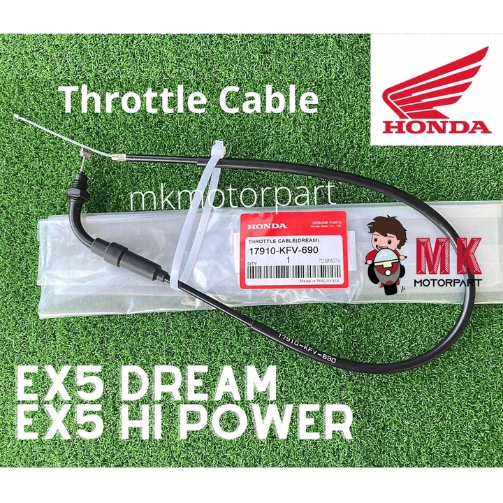 [ BSH ] THROTTLE CABLE Honda EX5 High Power / EX5 DREAM Tali Minyak ...