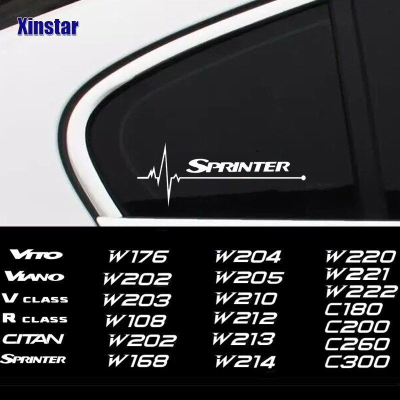 《READY STOCK》2pcs Car Windows Sticker For Mercedes Benz AMG CITAN R V ...