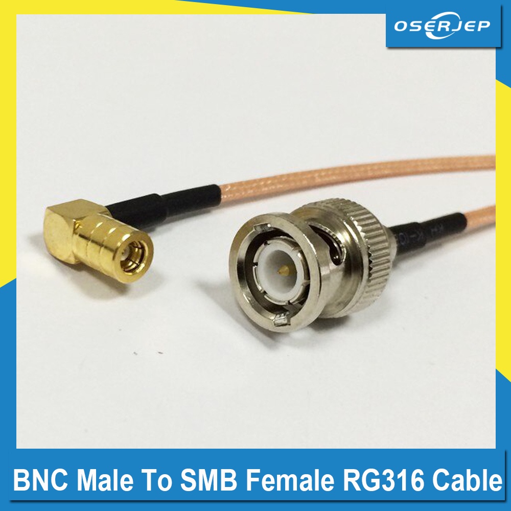 New BNC Male Switch SMB Female Jack Right Angle jumper cable RG316 15CM | Shopee Malaysia