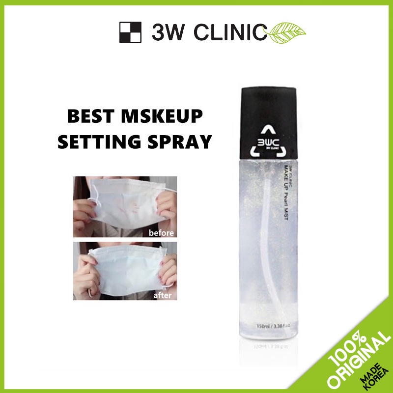 3W Clinic Setting Spray face mist Make Up Pearl Mist (150ml) | Shopee ...