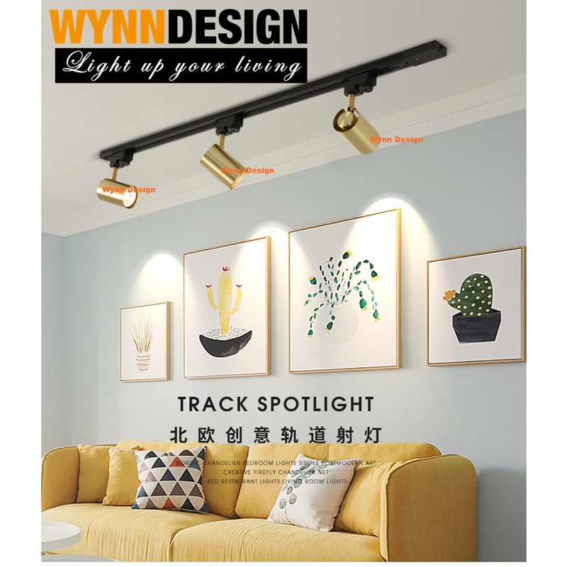 Wynn Design Set of 6 (2 Meter Track Rail with 5 x Track Light) with ...