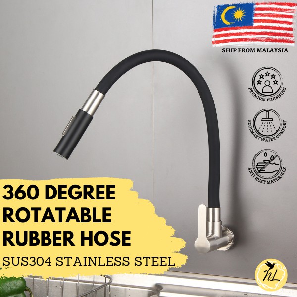 Paip Sink Dapur Dinding SUS 304 Hos Silikon Getah Fleksibel Kitchen ...