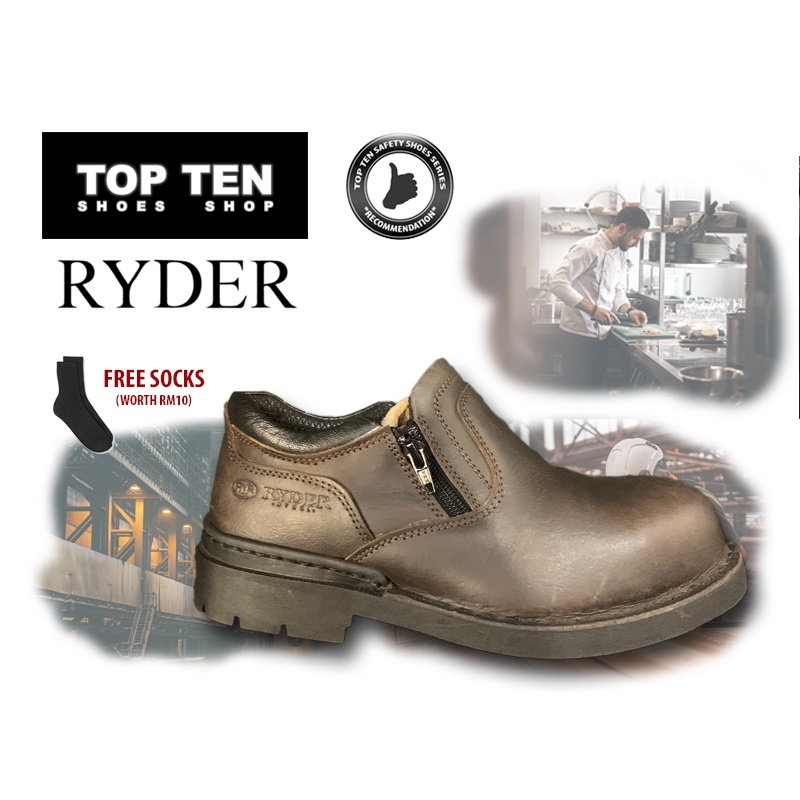 RYDER Safety Shoe / Boots / Kasut Keselamatan - Brown 59250 (Remark if ...