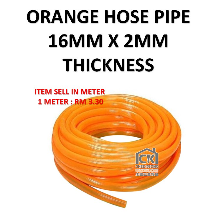 Getah Paip Air Lembut Oren Tebal Bilik Air Cuci Kereta Reinforced Garden hose Orange Pipe ...