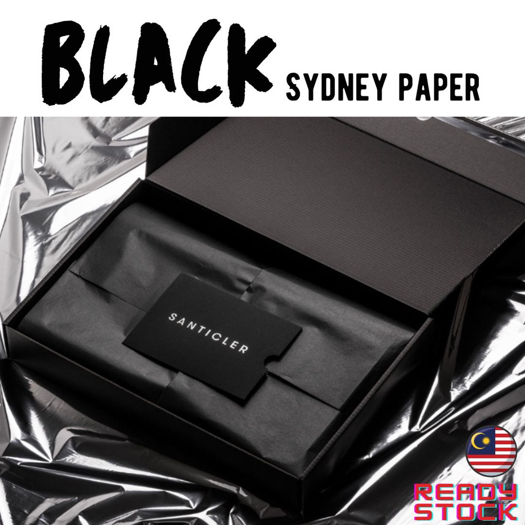 Black Sydney Wrapping Paper Pembalut Hadiah Gift Packaging Wrapping ...