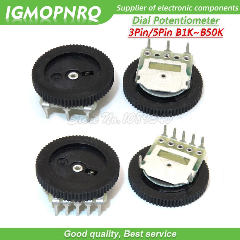 10pcs Dial Potentiometer B102 B103 B203 B503 B1K B10K B20K B50K 3Pin ...