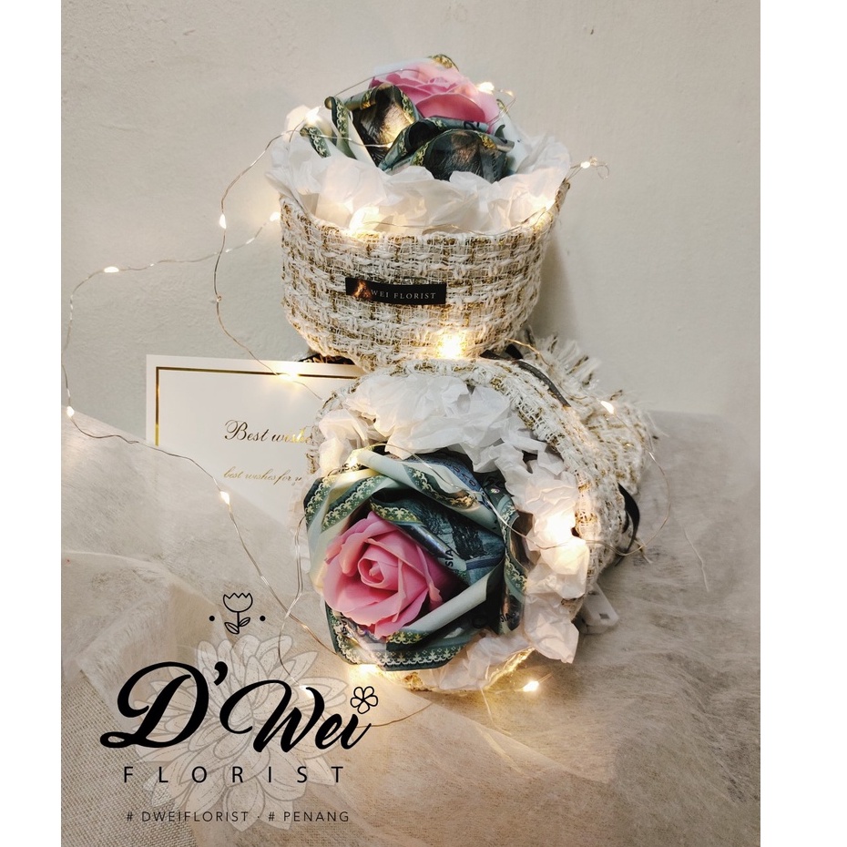RM50-250 Cash Note Money Rose Bouquet Flower Soap Rose DUIT BUNGA Gift ...