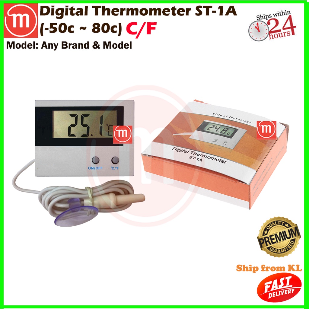 Universal Digital Thermometer (-50c to 80c) ST-1A / Chiller Fridge ...