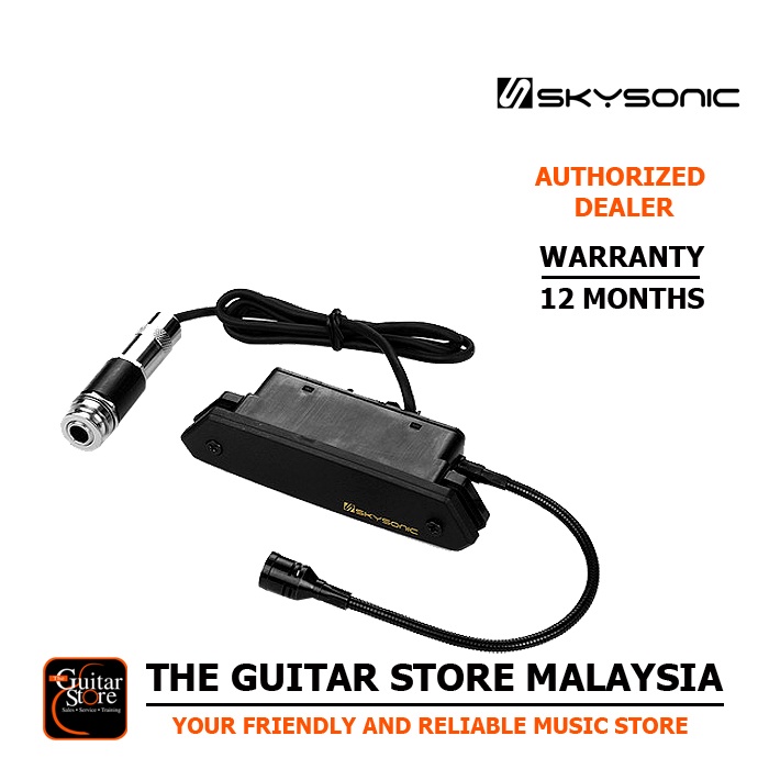 Skysonic T902 Acoustic Guitar Active Magnetic Soundhole Pickup With Built-In Condenser ...
