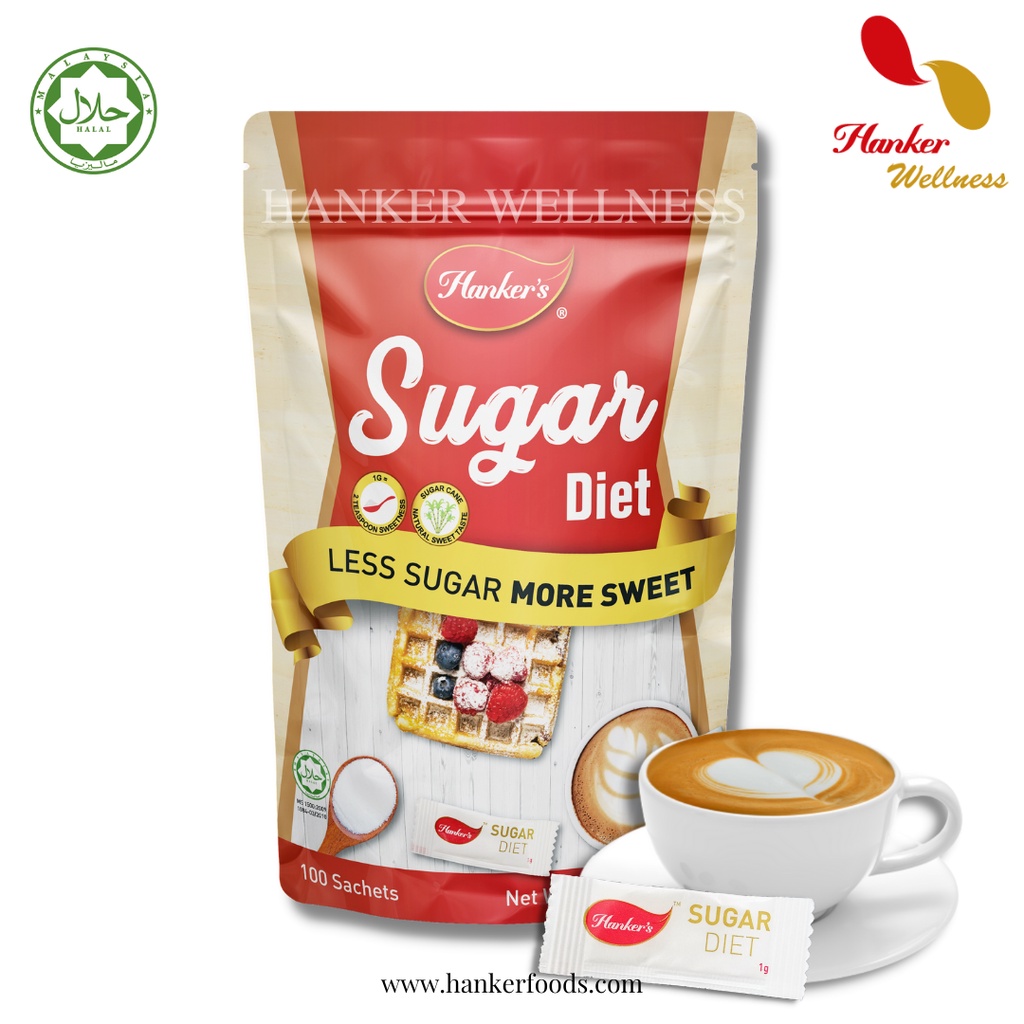 HANKERS Sugar Diet Sweetener Low calorie Sugar Free Stevia Low Carb ...