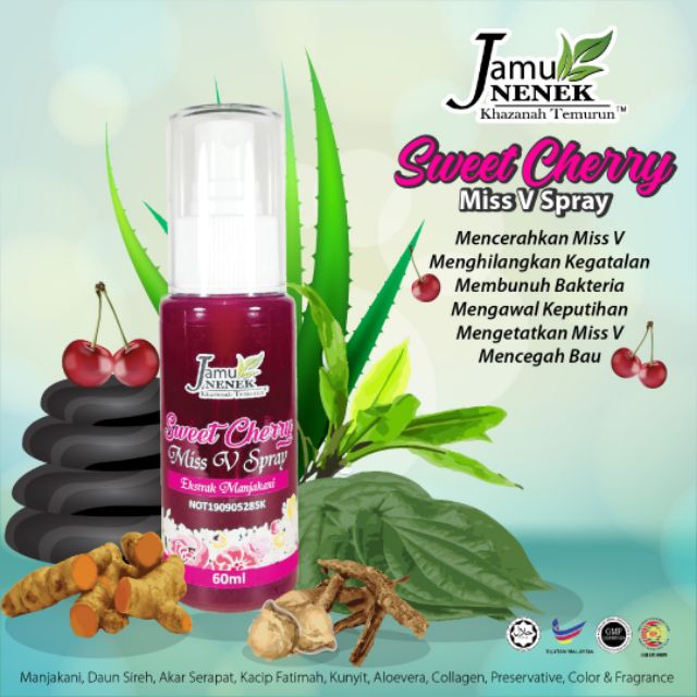 Jamu Nenek Sweet Cherry Miss V Spray | Shopee Malaysia