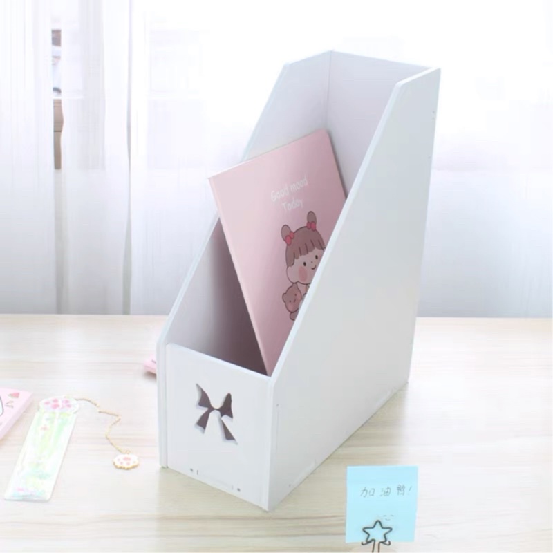 DIY Desktop Office File Holder Stationery Storage A4 Folder Holder Rak ...