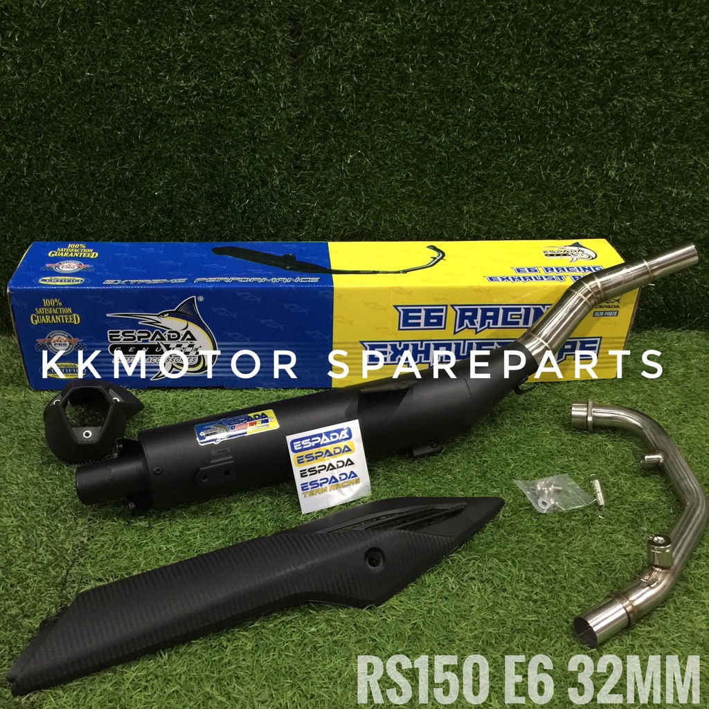 🦈 ESPADA RACING EXHAUST PIPE HONDA RS150 V1 V2 [E6] 32MM / 35MM EKZOS PIPE STANDARD CUTTING 🦈 ...