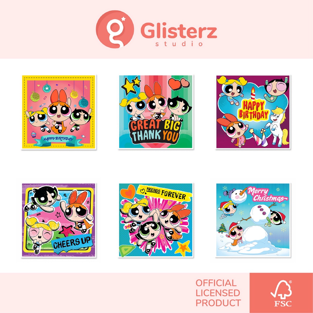 Glisterz 3D Greeting Card - The Powerpuff Girls Card Bundle (Birthday ...