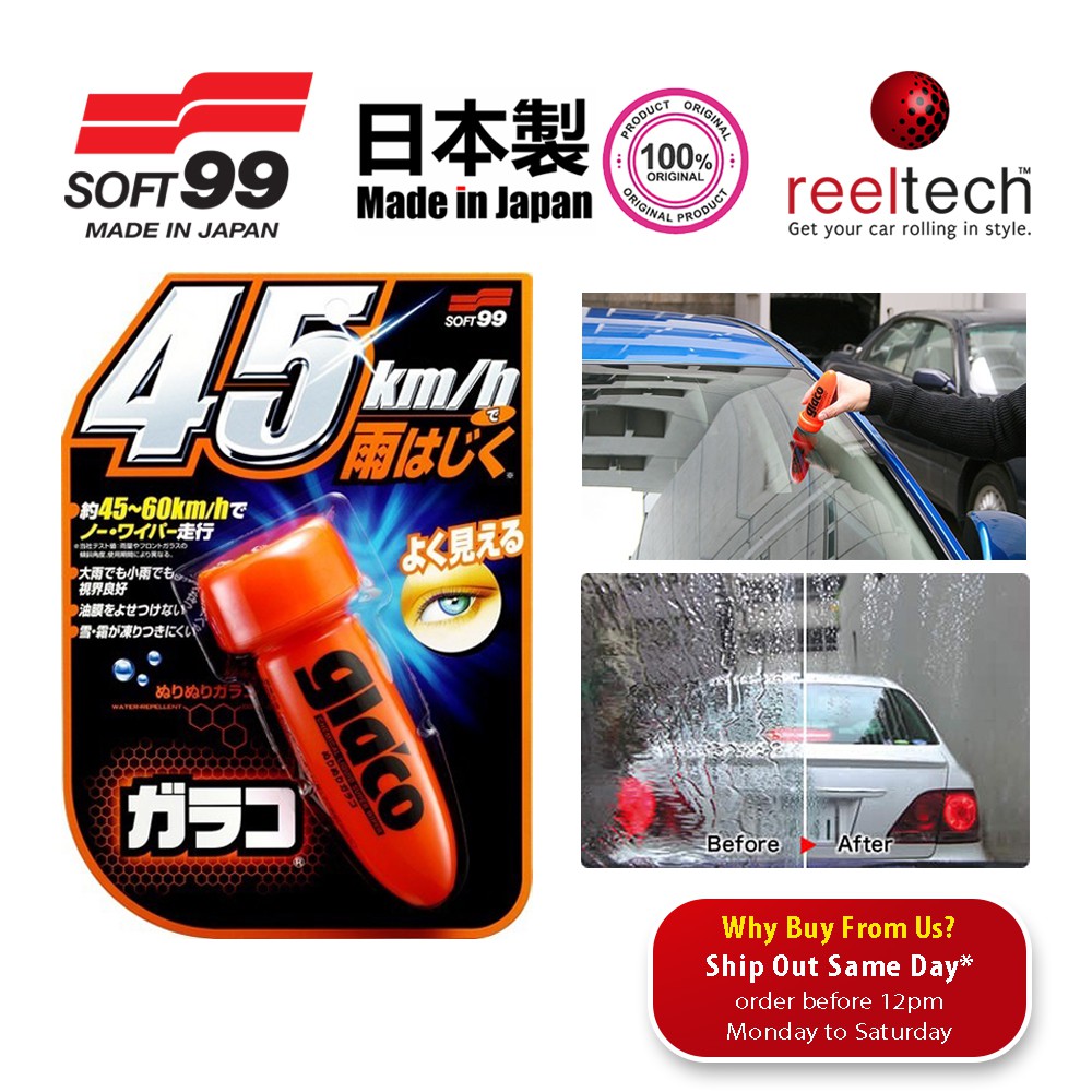 Soft 99 Glaco Roll On Rain Repellant Chemical Liquid Super Wiper Glass ...