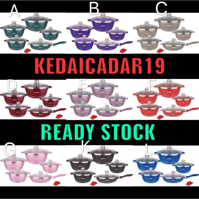 DESSINI COOKWARE SET/12PCS SET DESSINI 12 PCS | Shopee Malaysia