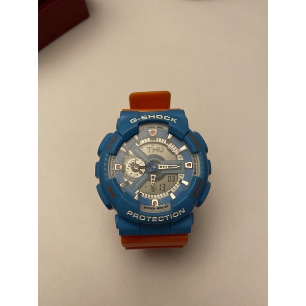 G Shock Watch GA110 Antimagnetic (Orange Blue) | Shopee Malaysia