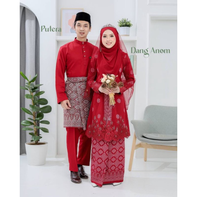 SET COUPLE KEBARUNG / KEBAYA DANG ANOM | BAJU NIKAH | BAJU SANDING ...