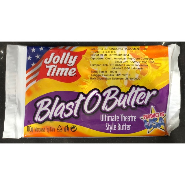 Jolly time blast o butter (2pcs) | Shopee Malaysia