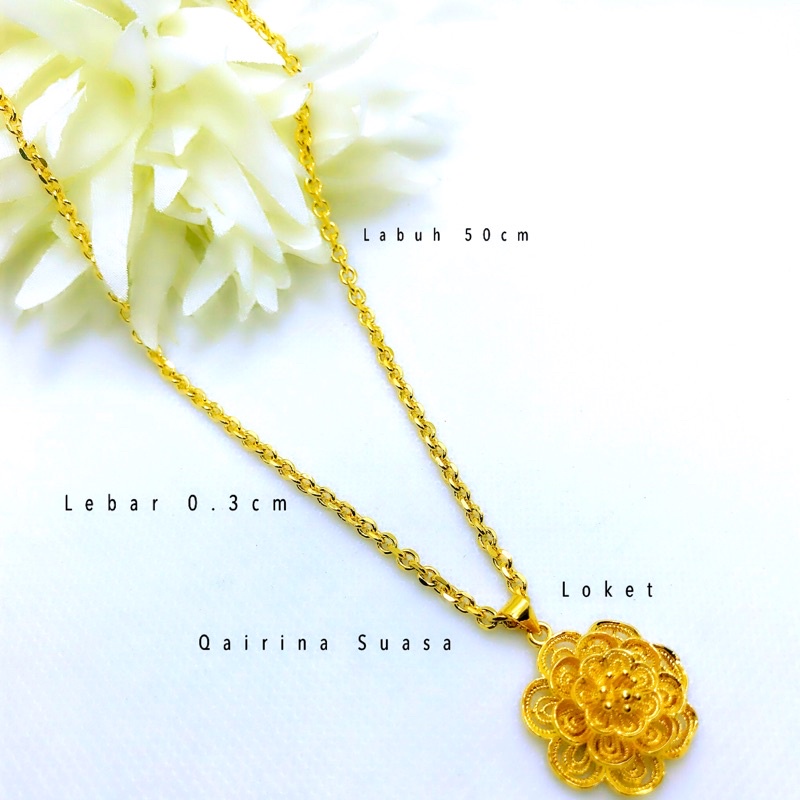 🔥COP916_NEW DESIGN🔥SET RANTAI LOKET SAUH SUASA DEWASA_FREE SHIPPING ...