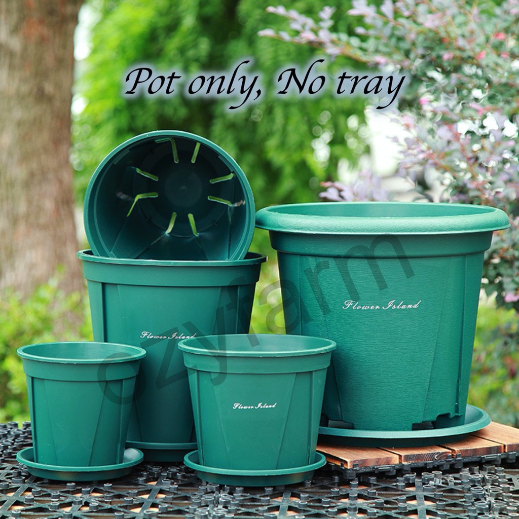 PASU BUNGA BESAR tebal L 24CM TOP pokok bunga flower pot plastik HIGH ...